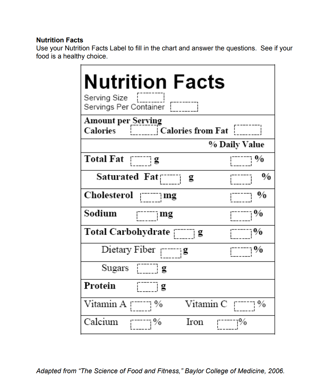 Nutrition+Activities+for+High+School+Students – Twins and Teaching ...