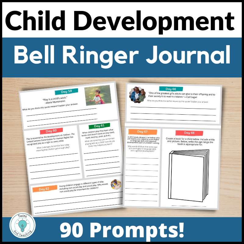 Child Development Worksheets - Bell Ringer Journal for Family Consumer ...