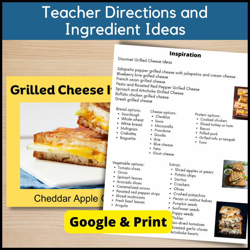 Grilled Cheese Challenge – Culinary Food Lab Project – FACS and FCS ...