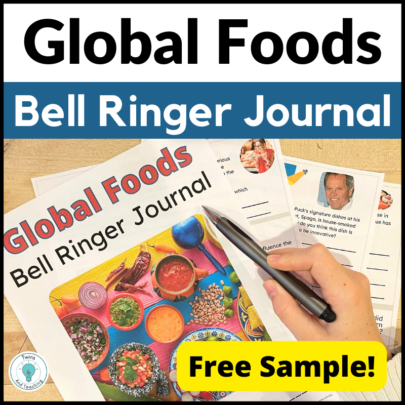 Free Global Foods Bell Ringers Sample for Culinary Arts, International ...